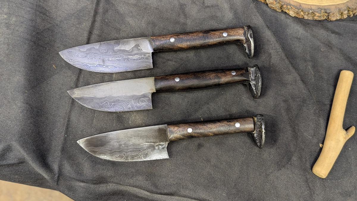 Custom Damascus railroad spike – 7Forge Knives