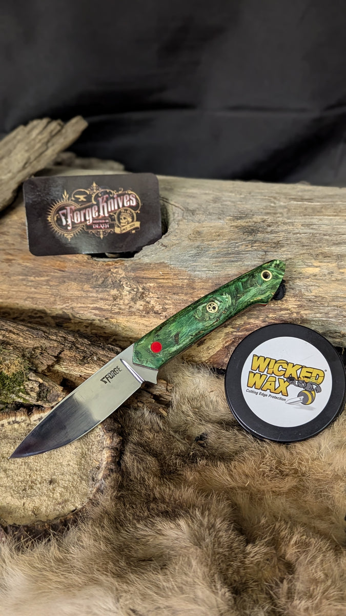 Folium - verdant green osburl – 7Forge Knives