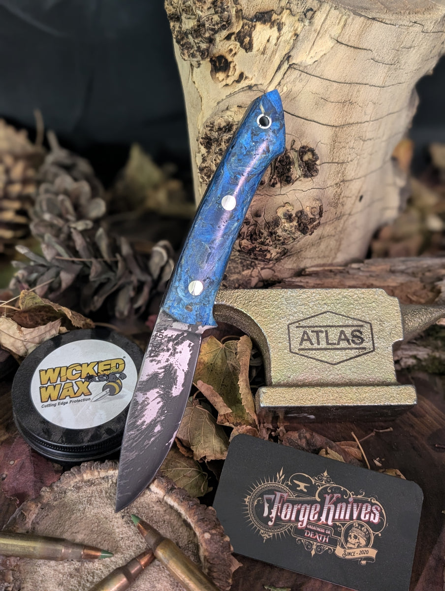 Folium Brilliant Blue OSBurl – 7Forge Knives