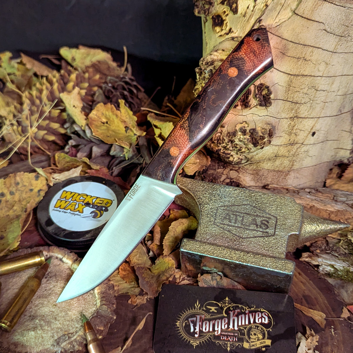 Ranger - Burl Micarta Glow in the Dark Liners – 7Forge Knives