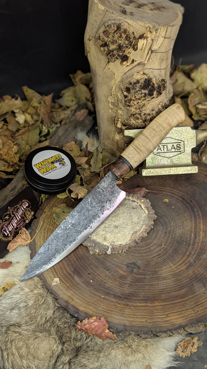 Chef - curly maple and spalted koa – 7Forge Knives