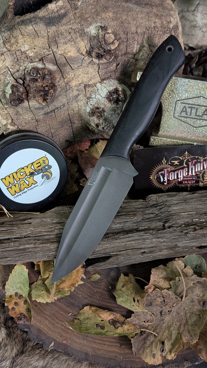 Imperator - black canvas micarta – 7Forge Knives