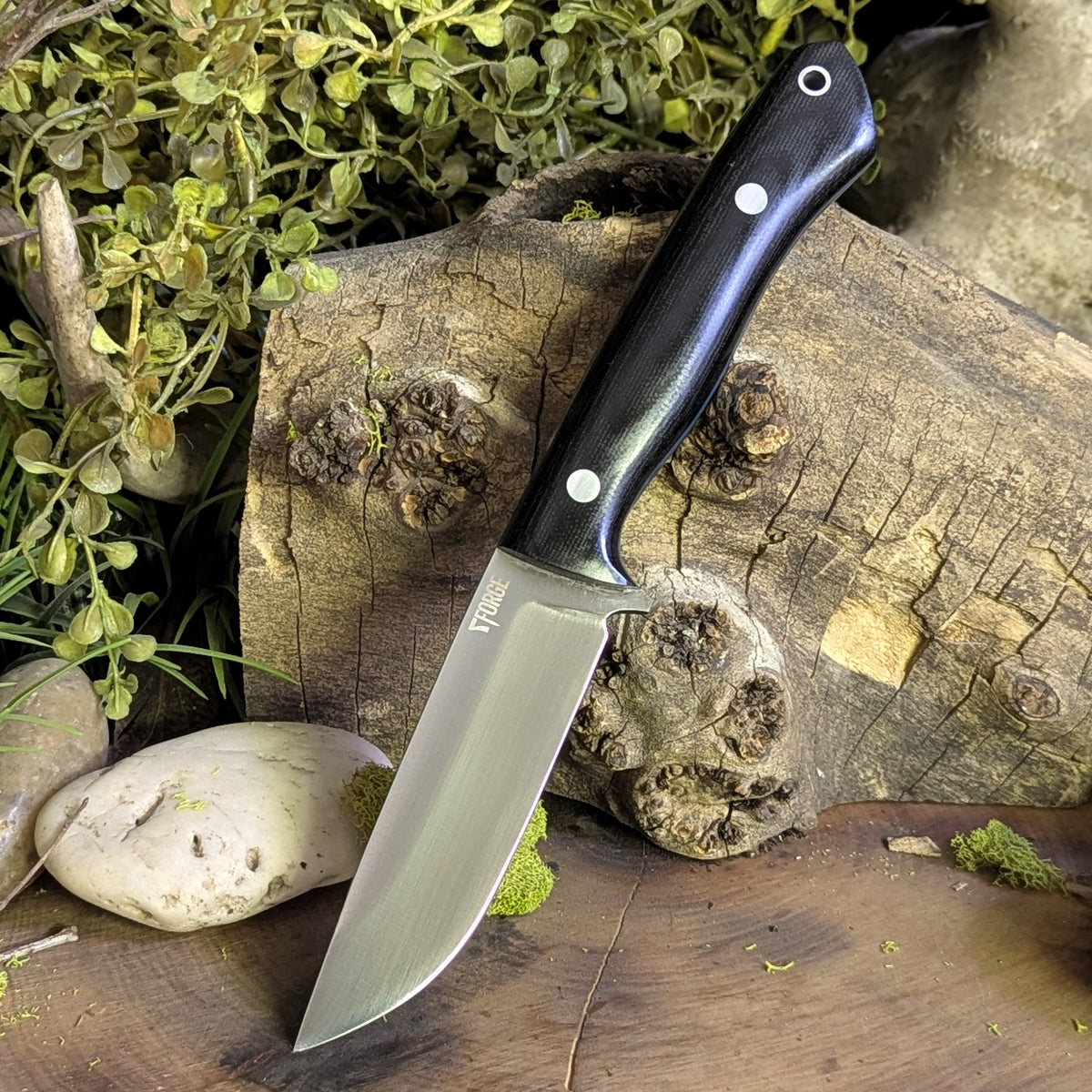 Artemis Hunter - Black Canvas Micarta - Blue Glow in the Dark Liners ...