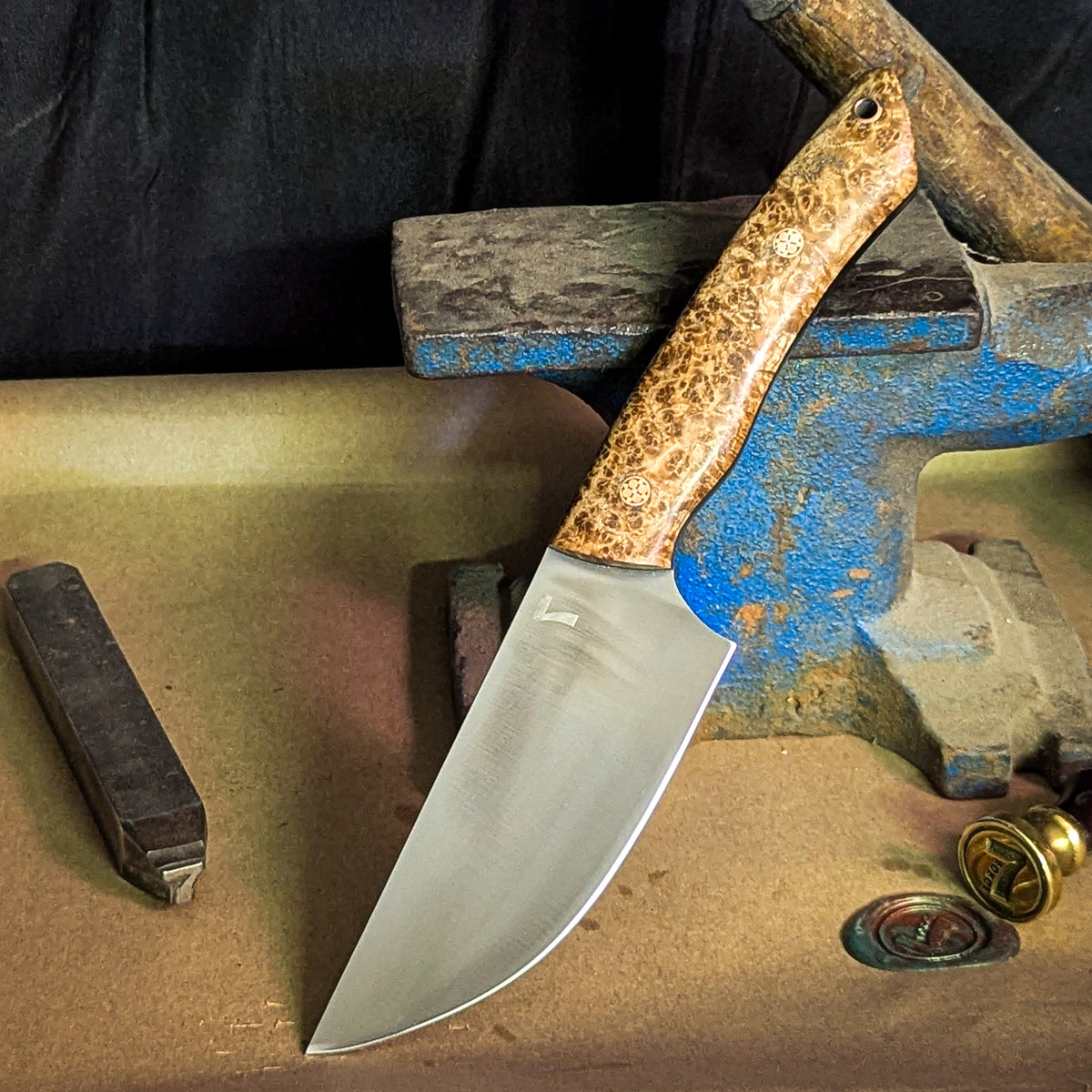 Legacy Beartooth - Black Ash Burl - Black Canvas Micarta Liners - Mosa ...